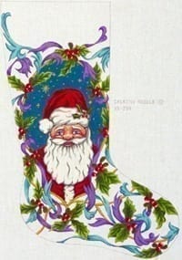 Santa's Face Stocking - Fleur de Paris